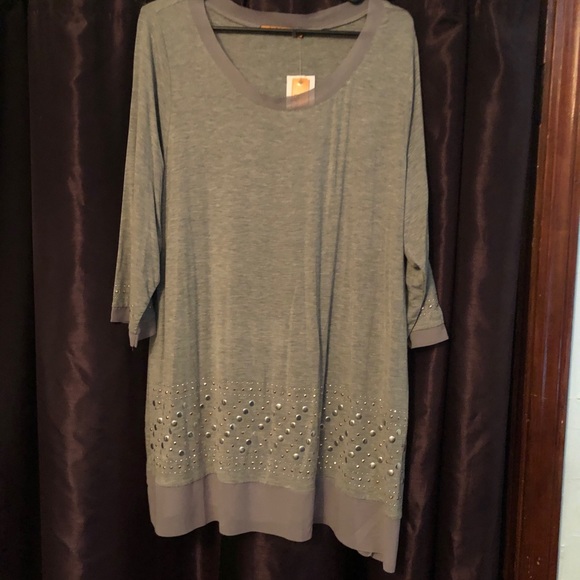 Belldini | Dresses | New Belldini Gray Tunic Dress Sz 2x | Poshmark